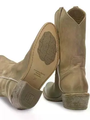 Moma Dallas Western-style Cowboy Boots - Neutrals