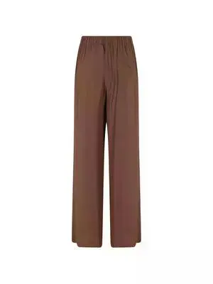 Federica Tosi Elasticated-waistband Wide Leg Trousers - Brown