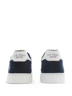 U.s. Polo Assn. Suede Panelled Striped Sneakers - Blue