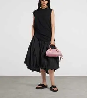 Balenciaga Mini Leather Bolero Bowling Bag - Pink