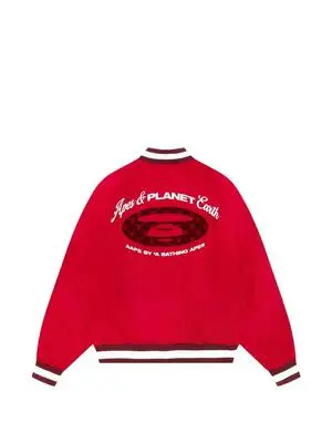 AAPE BY *A BATHING APE Embroidered Logo-patch Varsity Jacket