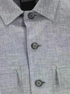 Zegna Button-up Flap-pocket Shirt - Grey