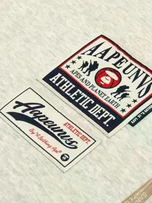 AAPE BY *A BATHING APE Patch Baseball Shirt - Grey