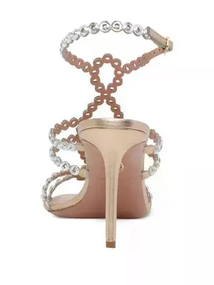 AQUAZZURA Mooncrush Crystal-embellished Sandals - Gold