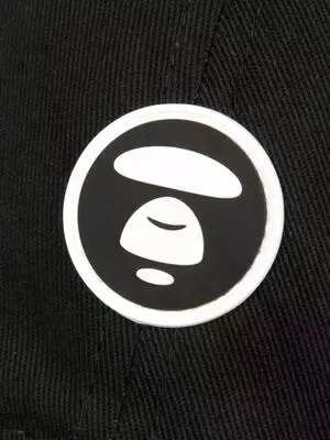 AAPE BY *A BATHING APE Logo-patch Cap - Black
