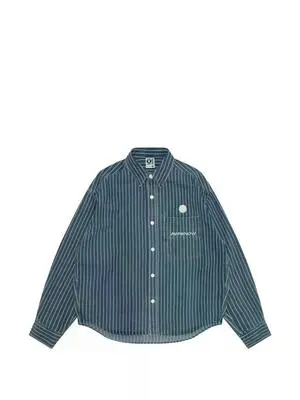 AAPE BY *A BATHING APE Aapenow Moonface Striped Shirt - Blue