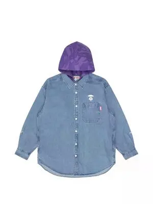 AAPE BY *A BATHING APE Moonface Embroidered Hooded Shirt
