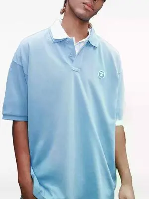 AAPE BY *A BATHING APE Moonface Logo-patch Polo Shirt