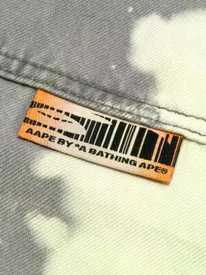 AAPE BY *A BATHING APE Splatter-print Hooded Shirt - Grey