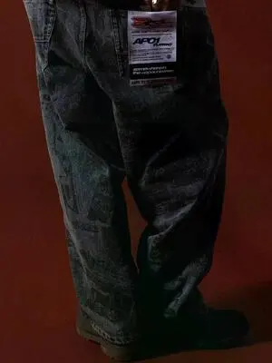 AAPE BY *A BATHING APE Moonface Printed Jeans