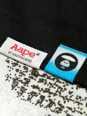 AAPE BY *A BATHING APE Logo-detail T-shirt - Black