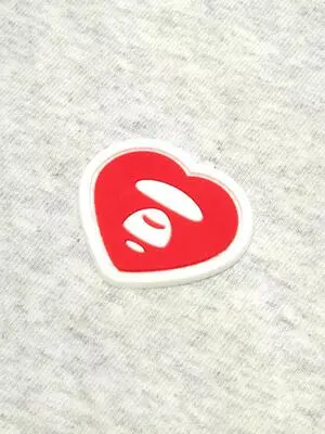 AAPE BY *A BATHING APE Moonface Heart-patch Long-sleeve T-shirt