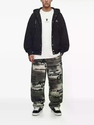 AAPE BY *A BATHING APE Logo-patch Hoodie - Black