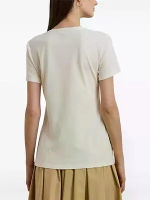 Ralph Lauren Lrl Logo-embroidered T-shirt - Neutrals