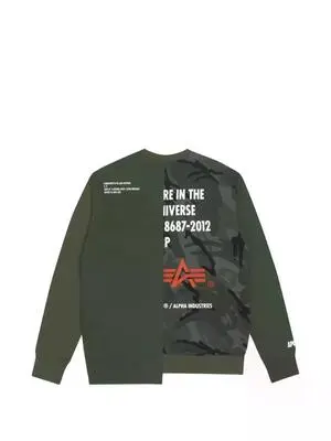 AAPE BY *A BATHING APE X Alpha Industries Asymmetric Sweatshirt
