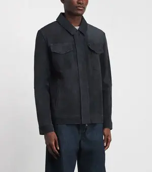 YVES SALOMON Suede Zip-up Jacket