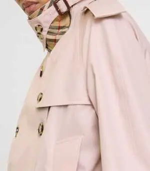 Burberry Cotton Cropped Mayfair Trench Jacket