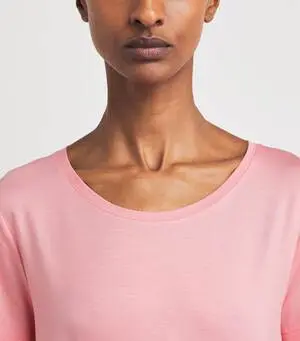 Derek Rose Micro Modal Lara Pyjama Top - Pink