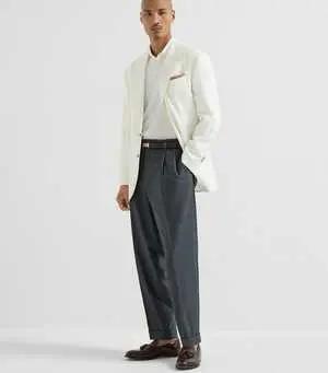 Brunello Cucinelli Cotton Polo Sweater - White