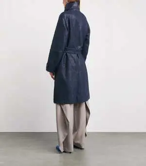 Loewe Lamb Leather Tailored Coat