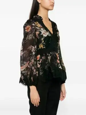 Zimmermann Carousel Floral-print Blouse