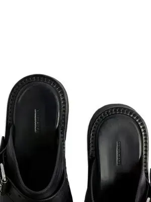 Balenciaga Buckle-strap Leather Mules