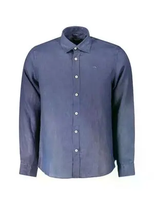 NORTH SAILS Logo-embroidered Linen Shirt - Blue