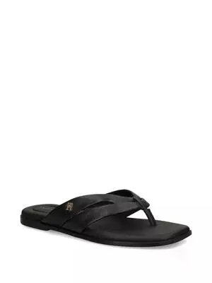 Tommy Hilfiger Monogram Plaque Leather Sandals