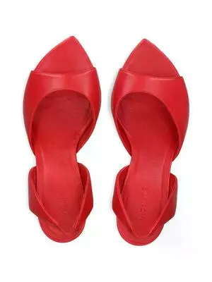 VIC MATIE Slingback Leather Sandals - Red