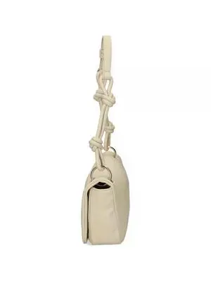 Moschino Logo-plaque Knotted Shoulder Bag - Neutrals