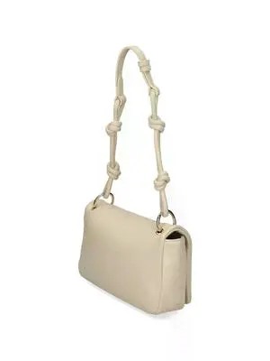 Moschino Logo-plaque Knotted Shoulder Bag - Neutrals