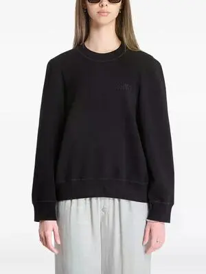 MAISON MARGIELA Logo-embroidered Ribbed-trim Sweatshirt