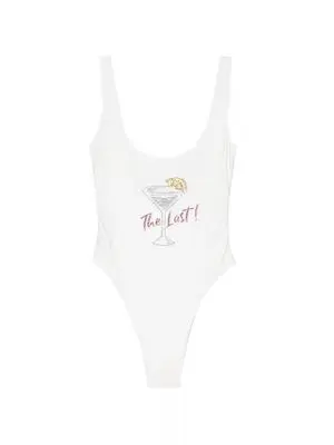 Oseree Rhinestone-embellished Swimsuit - White