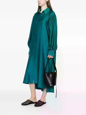 SILKYLICIOUS Nigora Shirt Dress - Green