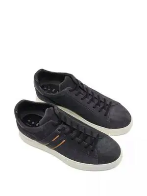Hogan Logo-patch Suede Sneakers - Blue