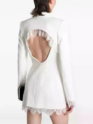 Mach & Mach Lace-trim Cut-out Mini Dress