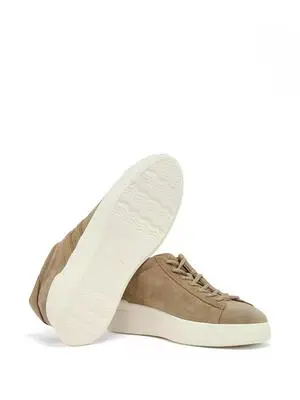 Hogan Logo-patch Suede Sneakers - Neutrals