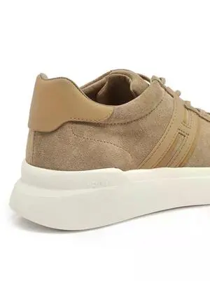 Hogan Logo-patch Suede Sneakers - Neutrals