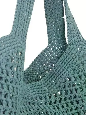 TOD'S Logo-patch Crochet-knit Tote Bag - Blue