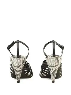 SERGIO ROSSI Wovenia Leather Sandals