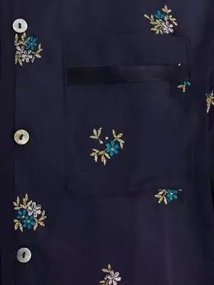 FORTE_FORTE Floral-embroidered Silk Shirt