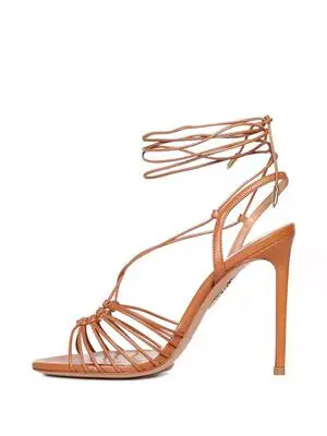 AQUAZZURA Strappy Tie-fastening Sandals - Brown