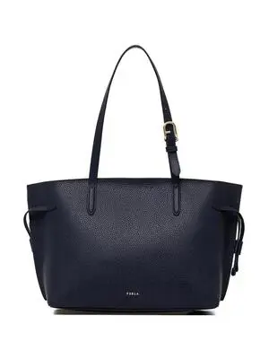 Furla Large Ava Grained-leather Tote Bag - Blue