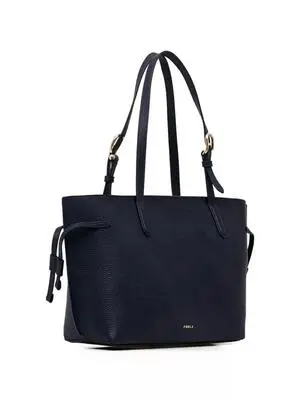 Furla Large Ava Grained-leather Tote Bag - Blue