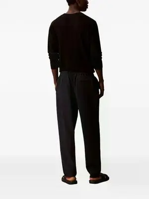 Calvin Klein Pleated Trousers With Elasticated Waist - Blue