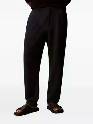 Calvin Klein Pleated Trousers With Elasticated Waist - Blue