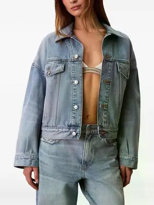 Calvin Klein Logo-patch Denim Jacket - Blue