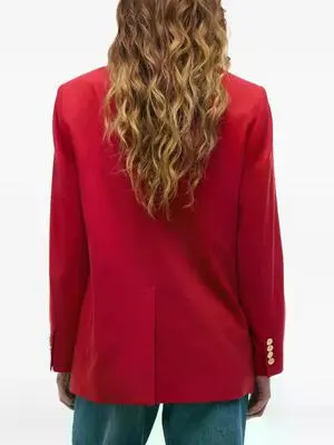 Tommy Hilfiger Timeless Double-breasted Relaxed-fit Wool-blend Blazer - Red