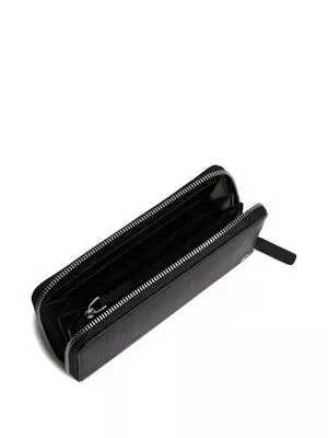 Tommy Hilfiger Monogram-embossed Zip-around Leather Wallet