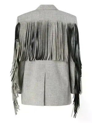 Pinko Fringed Double-breasted Blazer
